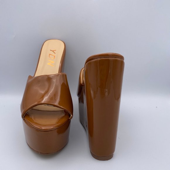YDN | Shoes | Ydn High Heels Platform Mules Peep Toe Clogs Slip | Poshmark